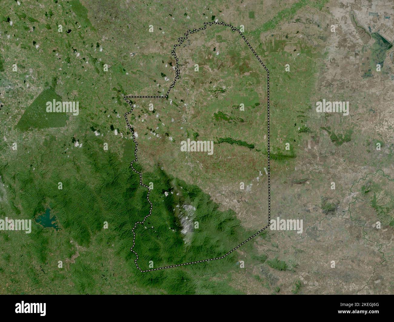 Krong Pailin, municipality of Cambodia. High resolution satellite map ...