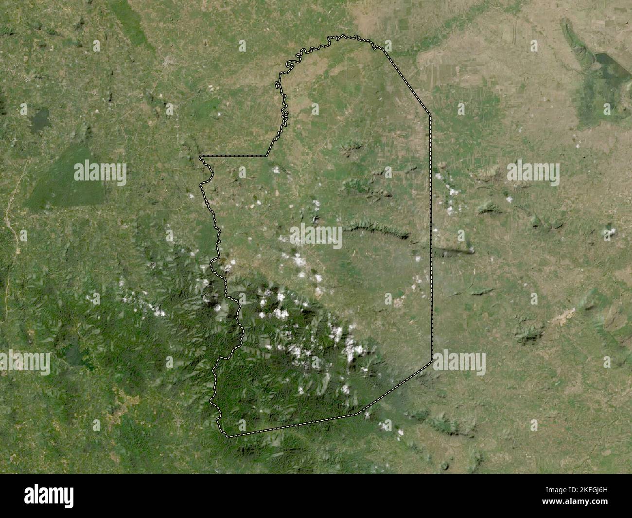 Krong Pailin, municipality of Cambodia. Low resolution satellite map ...