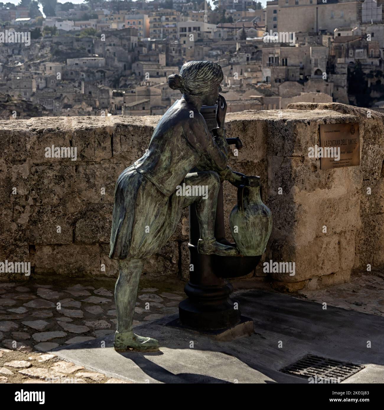 MATERA, ITALY - OCTOBER 17, 2022: A sculpture figure from a piece ...