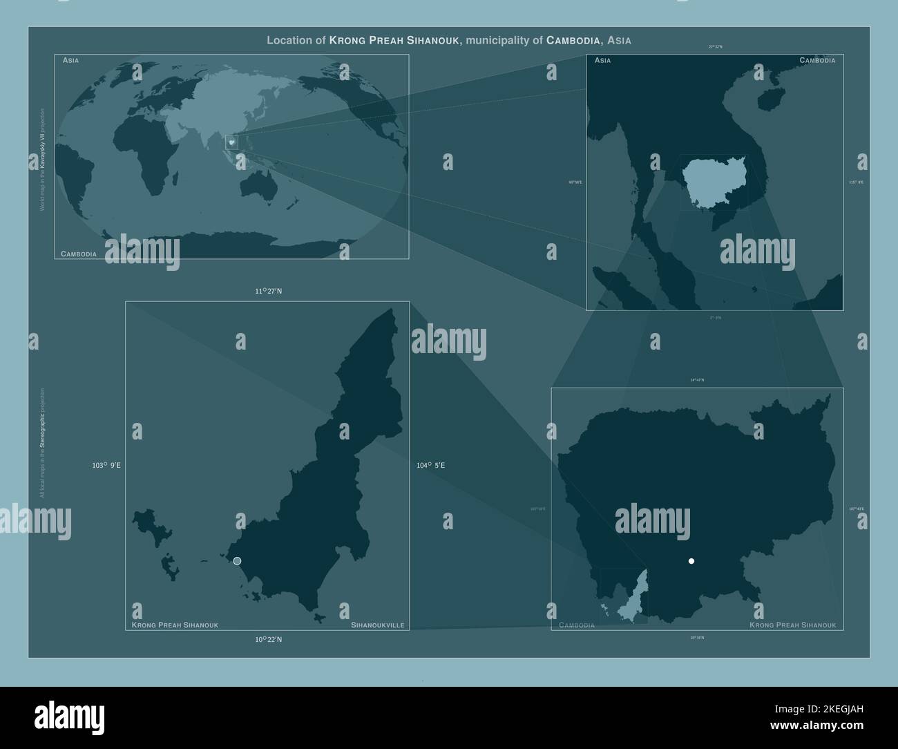 Krong Preah Sihanouk, municipality of Cambodia. Diagram showing the ...