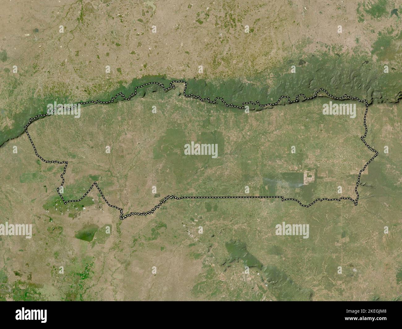 Otdar Mean Chey, province of Cambodia. Low resolution satellite map ...