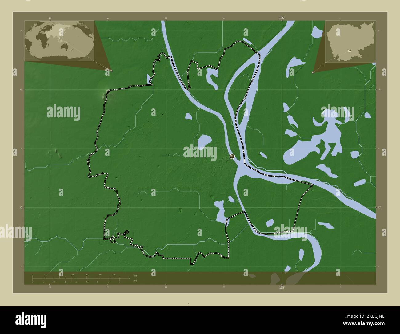 Phnom Penh, municipality of Cambodia. Elevation map colored in wiki ...