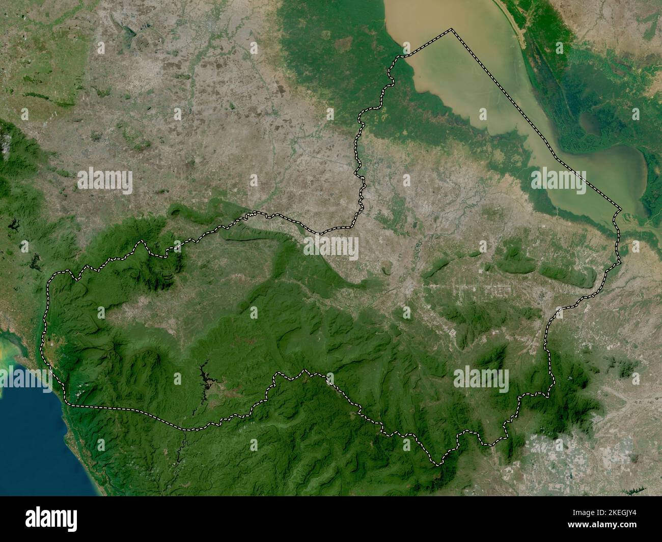 Pouthisat, province of Cambodia. High resolution satellite map Stock ...