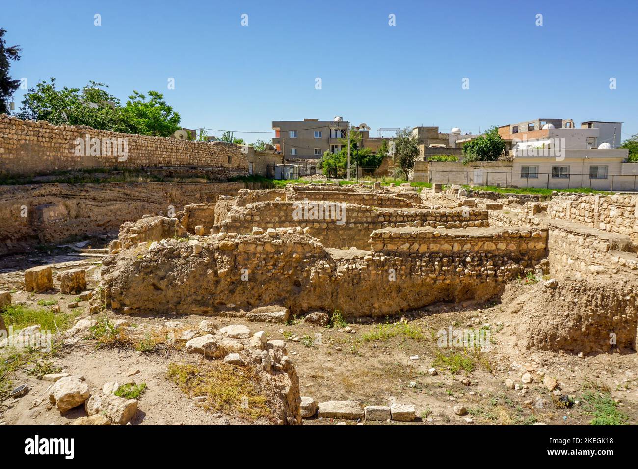 The ruins of a temple by St.Jacob's Church Nisibis in Turkey Stock ...
