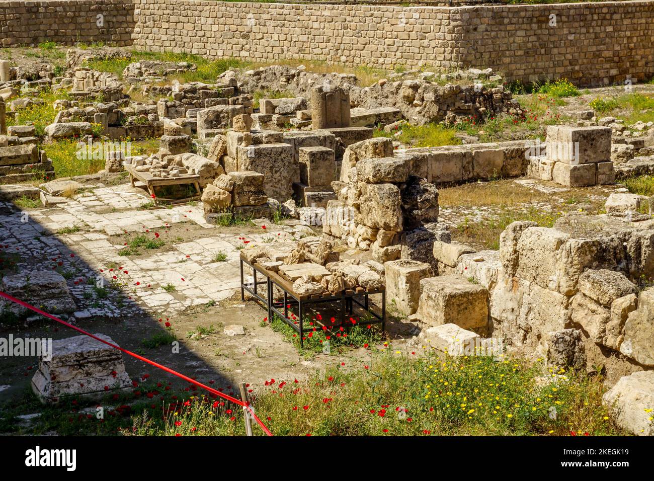 The ruins of a temple by St.Jacob's Church Nisibis in Turkey Stock ...