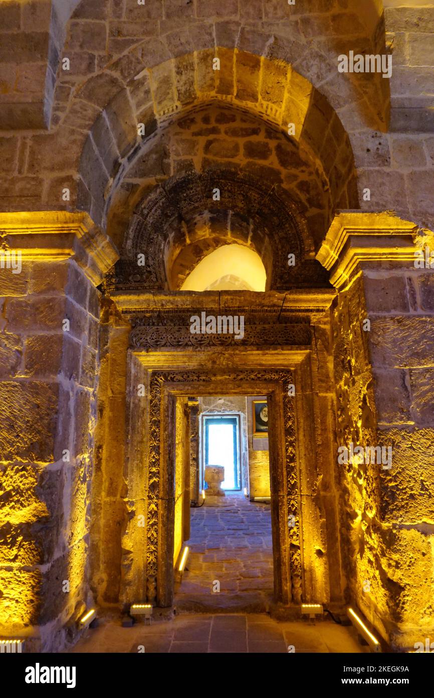 The interior of illuminated St.Jacob's Church Nisibis in Turkey Stock ...