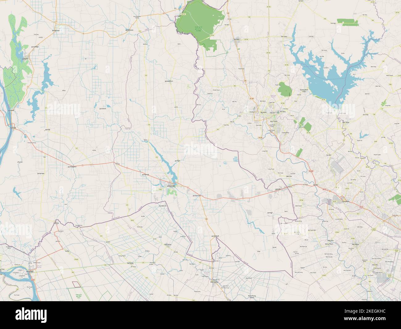 Svay Rieng, province of Cambodia. Open Street Map Stock Photo - Alamy