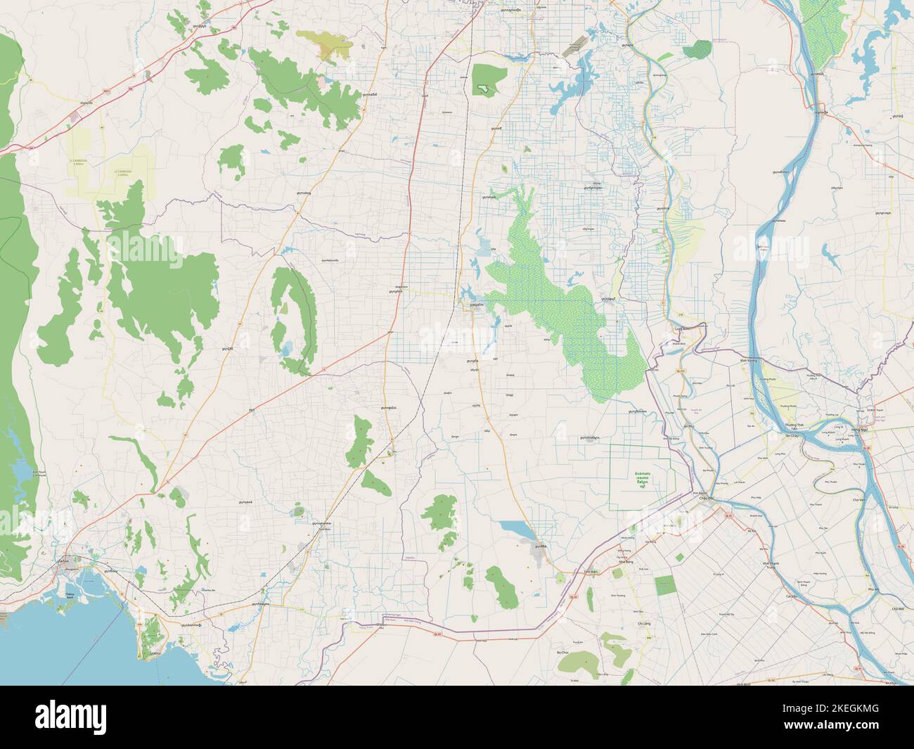 Takev, province of Cambodia. Open Street Map Stock Photo - Alamy