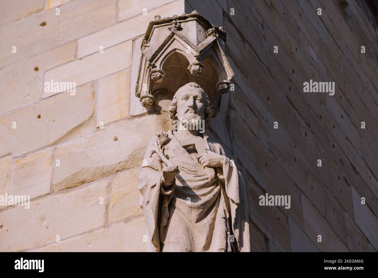 25 July 2022, Munster, Germany: Religious statues and sculptures on the ...