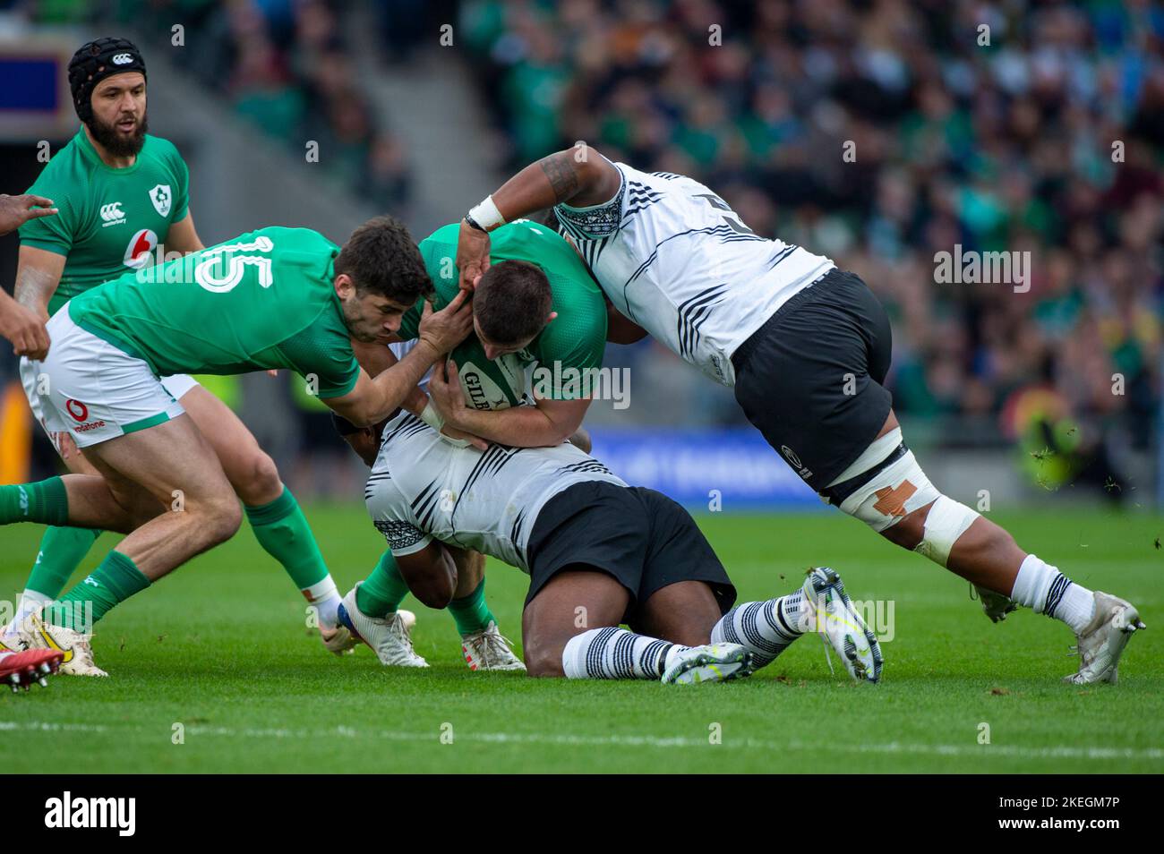 Dublin, Ireland. 12th Nov, 2022. Nick Timoney of Ireland with the ball ...