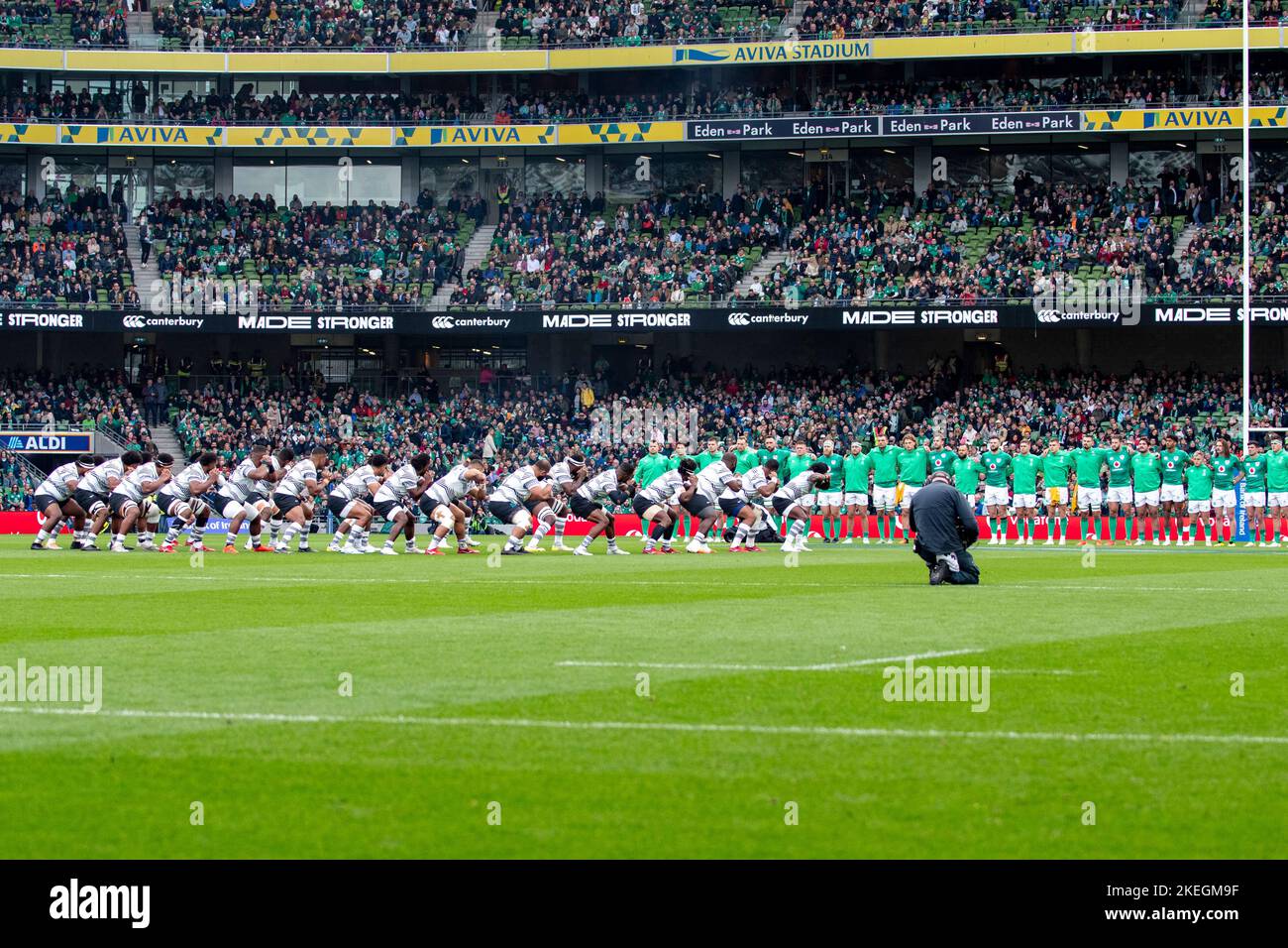 Dublin, Ireland. 12th Nov, 2022. Fijan rugby players are dancing the ...