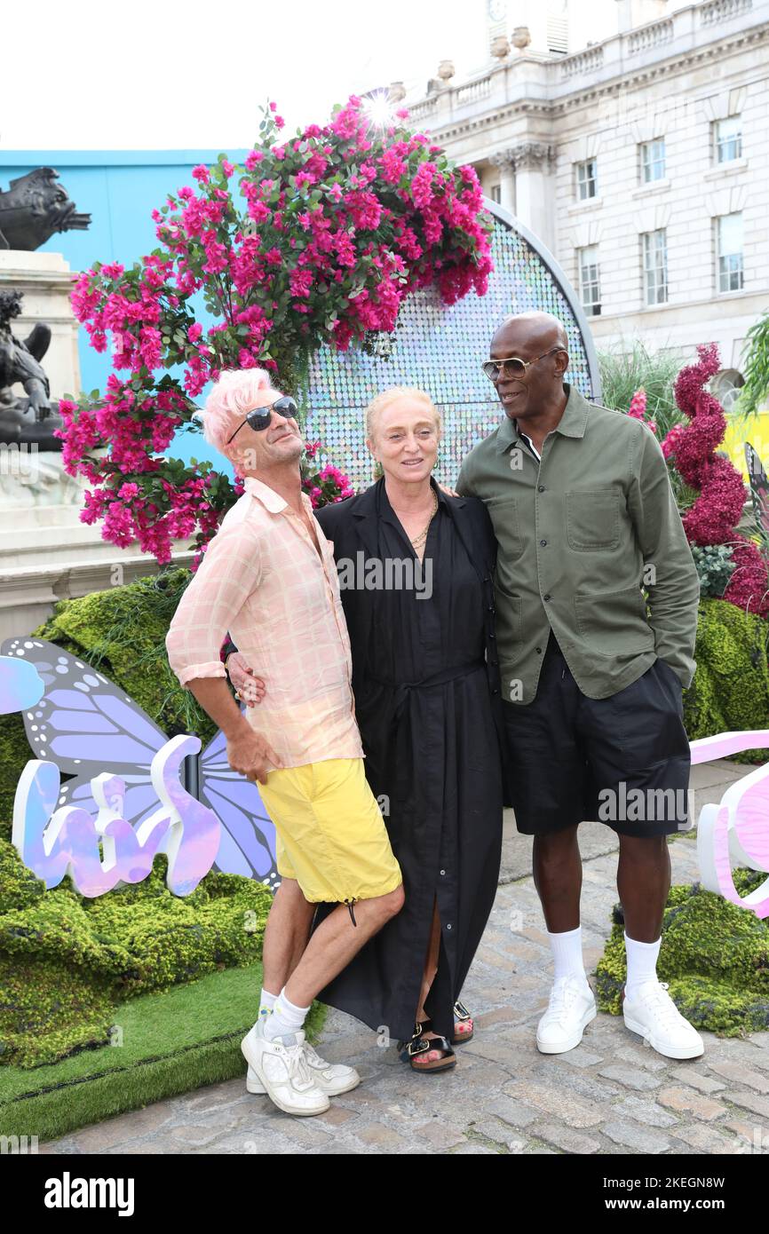 Jerry Stafford, Camilla Lowther and Charles Aboah attend the opening ...