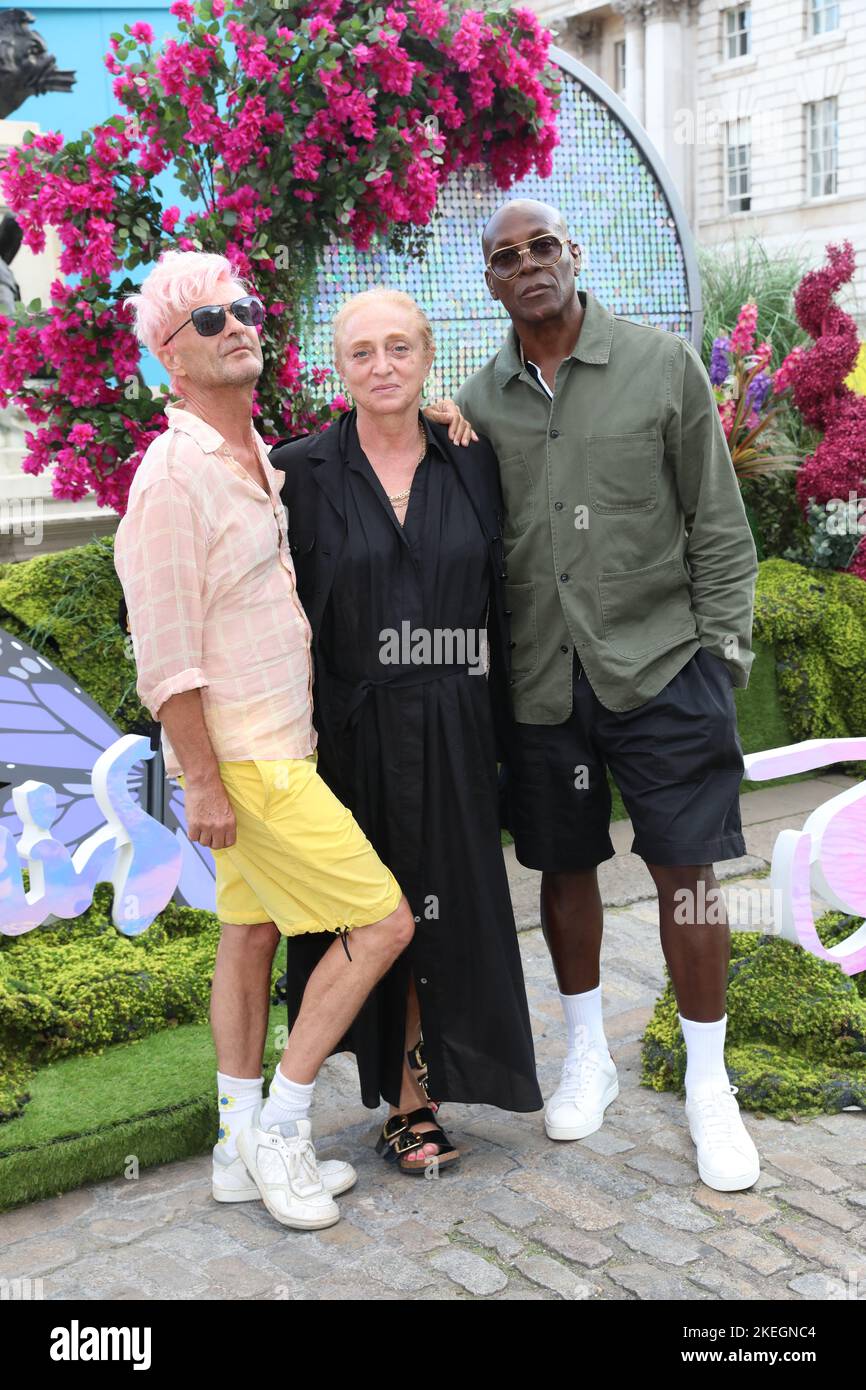 Jerry Stafford, Camilla Lowther and Charles Aboah attend the opening ...