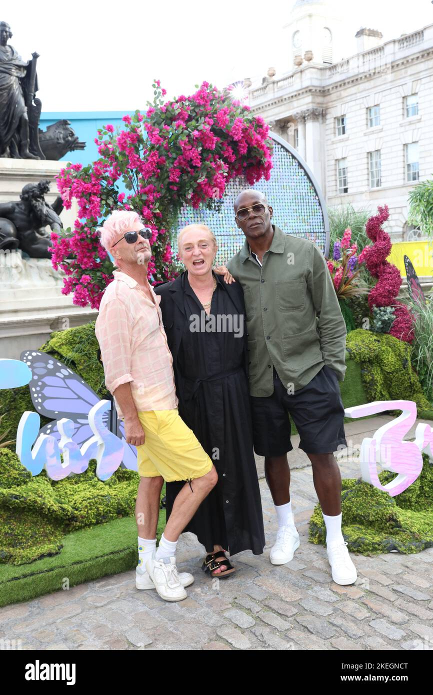 Jerry Stafford, Camilla Lowther and Charles Aboah attend the opening ...