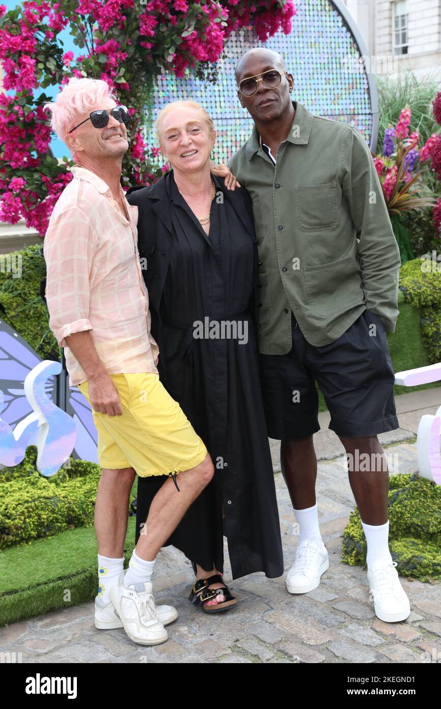 Jerry Stafford, Camilla Lowther and Charles Aboah attend the opening ...