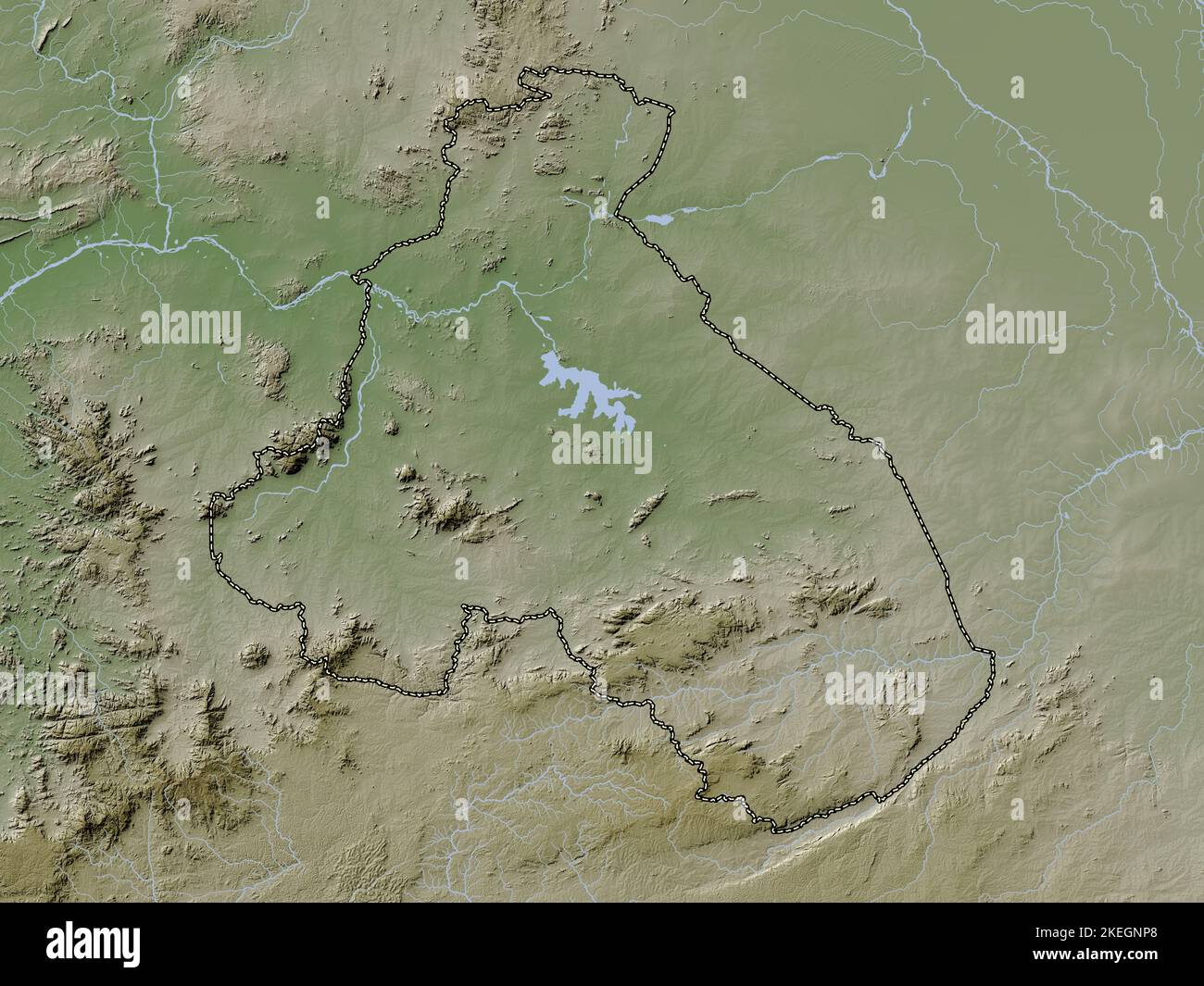 Nord, region of Cameroon. Elevation map colored in wiki style with ...