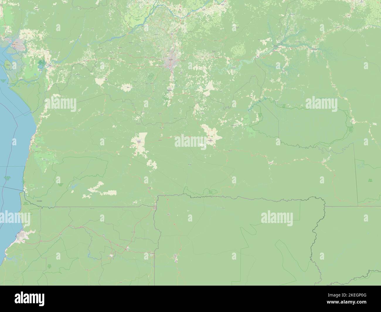Sud, region of Cameroon. Open Street Map Stock Photo - Alamy