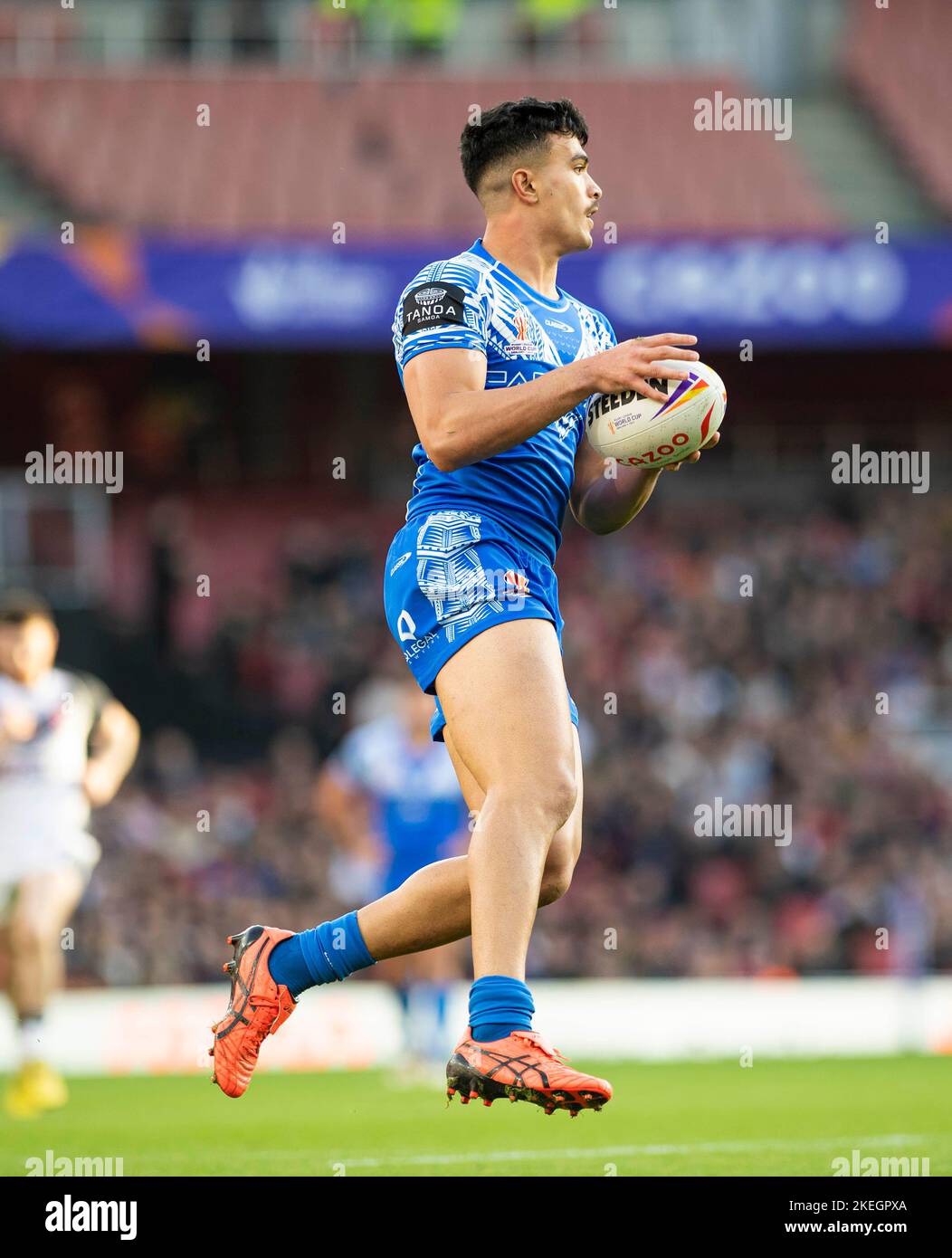 London ENGLAND - NOVEMBER 12. Joseph Suaali'i of Samoa in action during ...