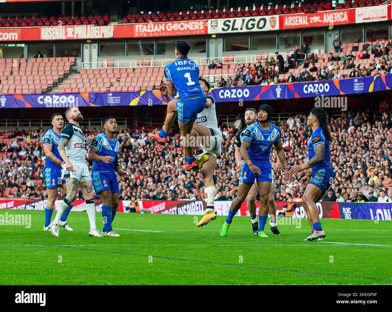 London ENGLAND - NOVEMBER 12 Joseph Suaali'i of Samoa in action during ...