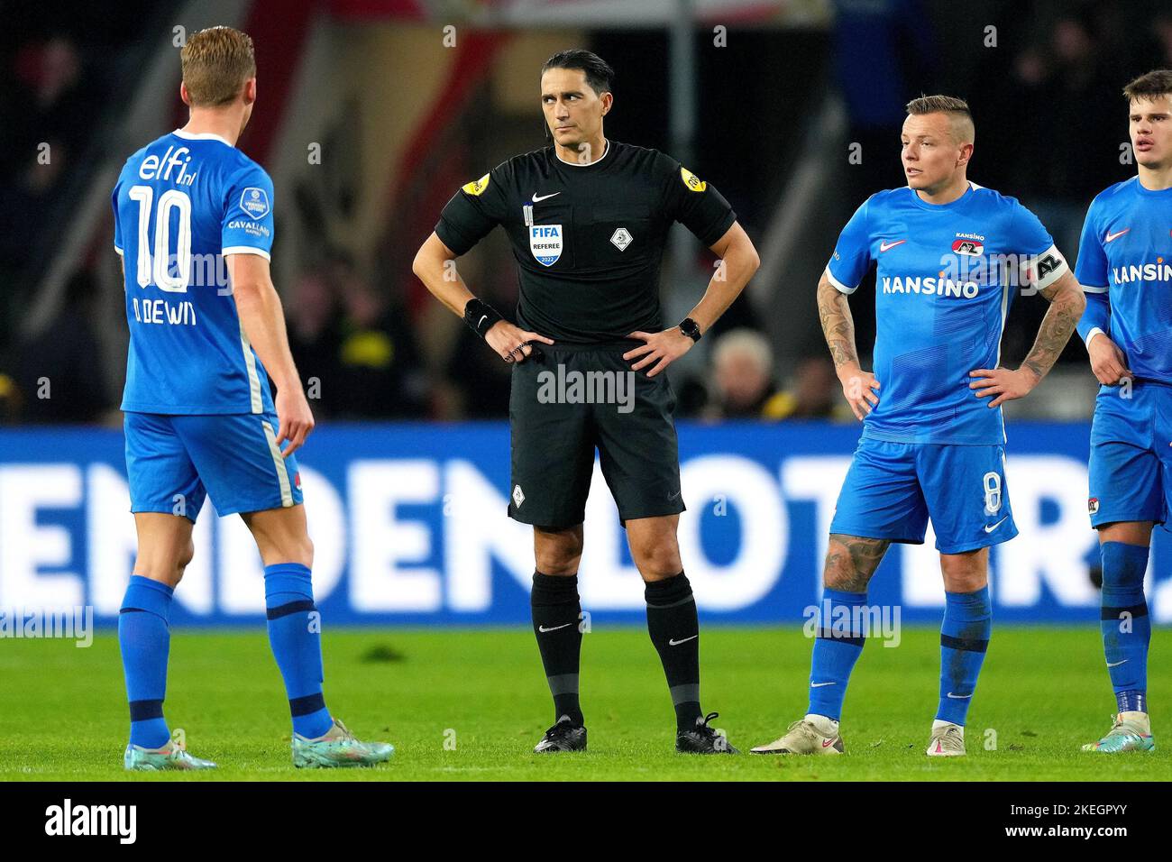 EINDHOVEN - Referee Serdar Gozubuyuk during the Dutch Eredivisie match ...
