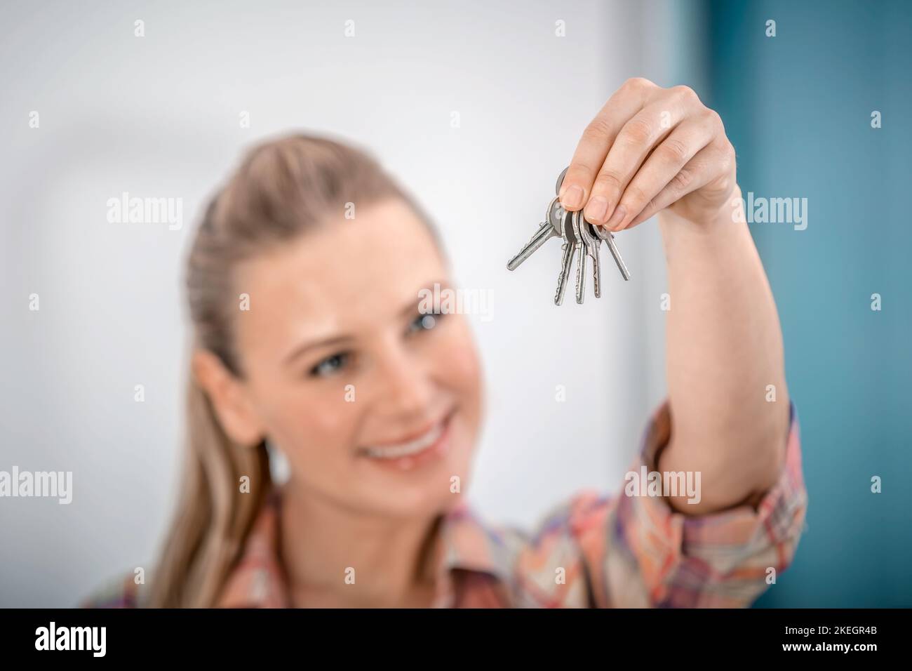 Happy Owner of a New Home Stock Photo - Alamy