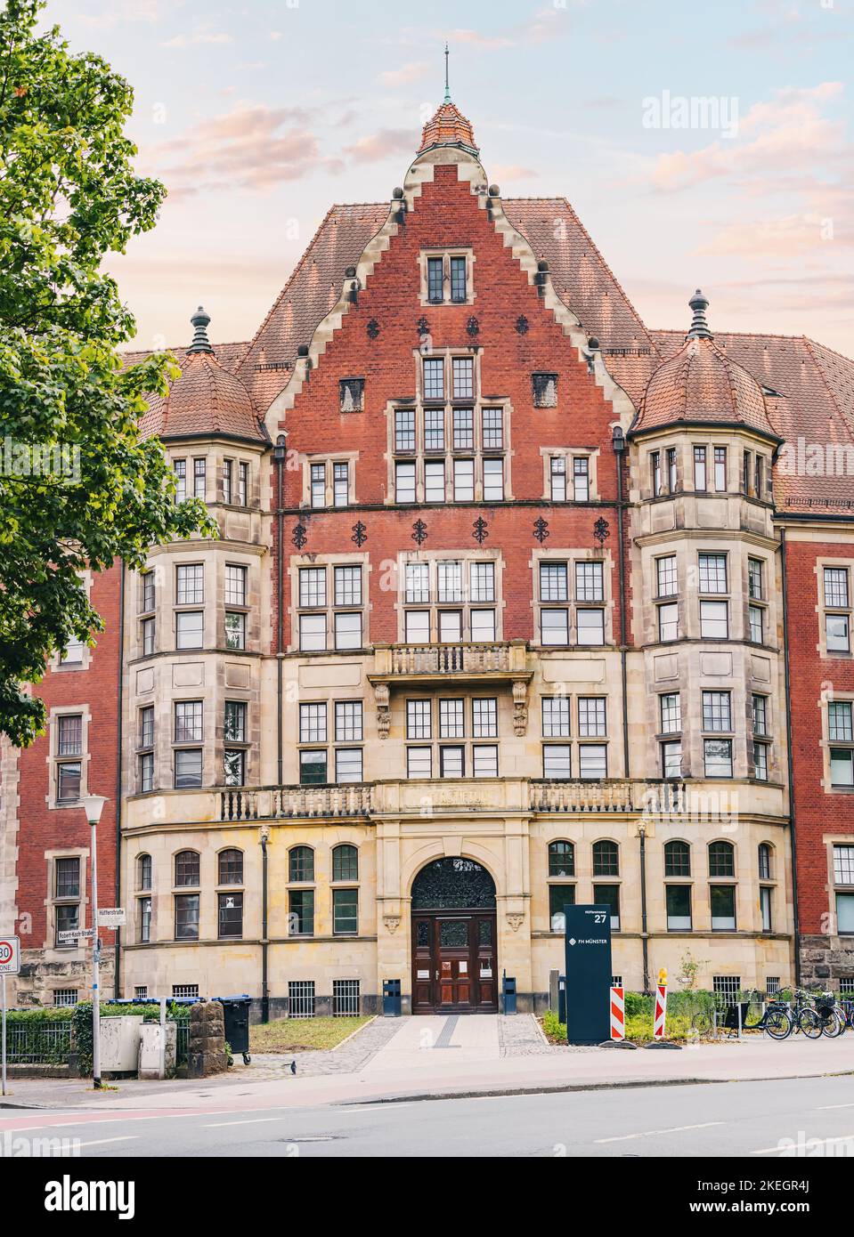 25 July 2022, Munster, Germany: Main campus entrance of the Famous ...