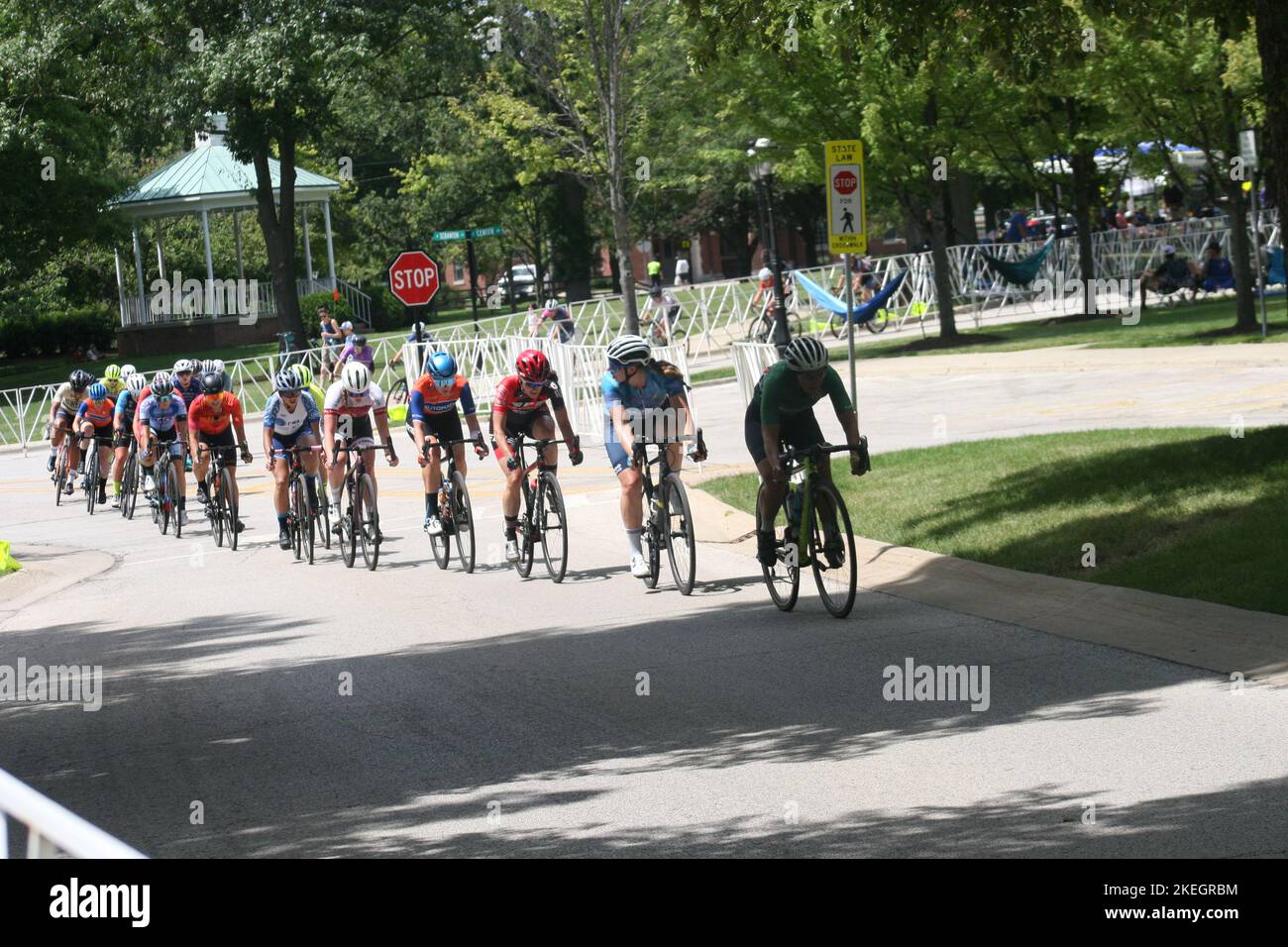Women's Cycling races at the Lake Bluff Criterium 2022 during the ...