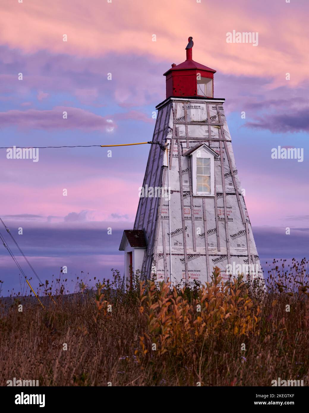 Schafner Point Lighthouse at sunset Stock Photo - Alamy
