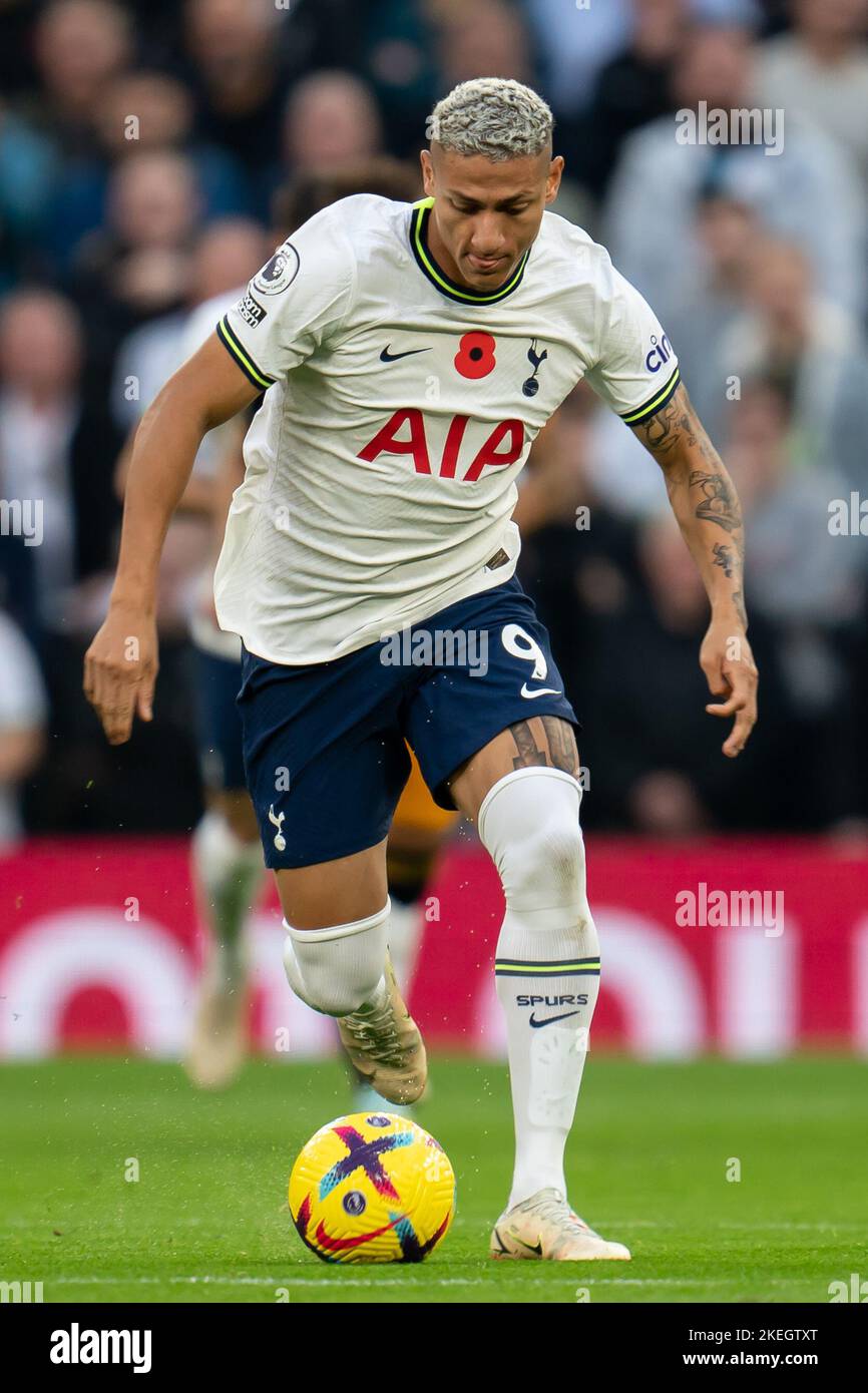 Richarlison #9 of Tottenham Hotspur during the Premier League match ...