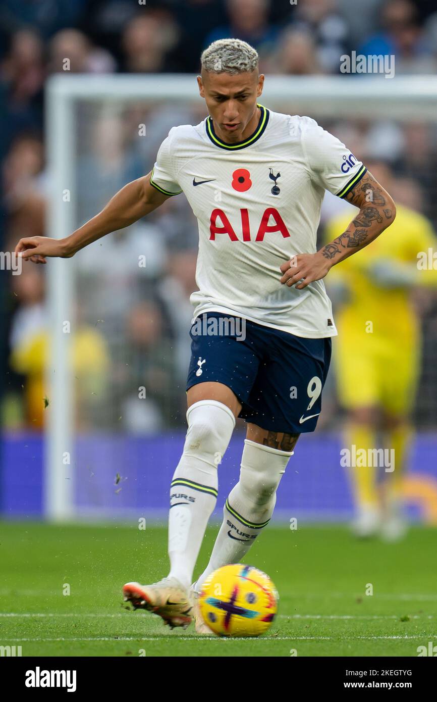 Richarlison #9 of Tottenham Hotspur during the Premier League match ...
