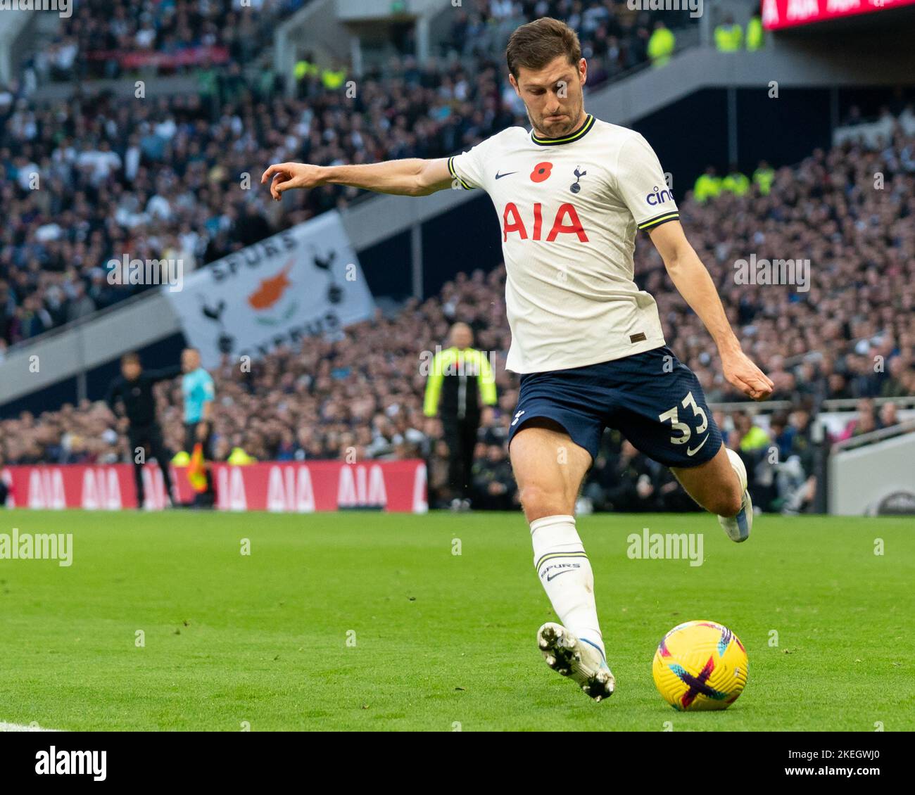 London, UK. 12th Nov, 2022. Ben Davies #33 of Tottenham Hotspur during ...