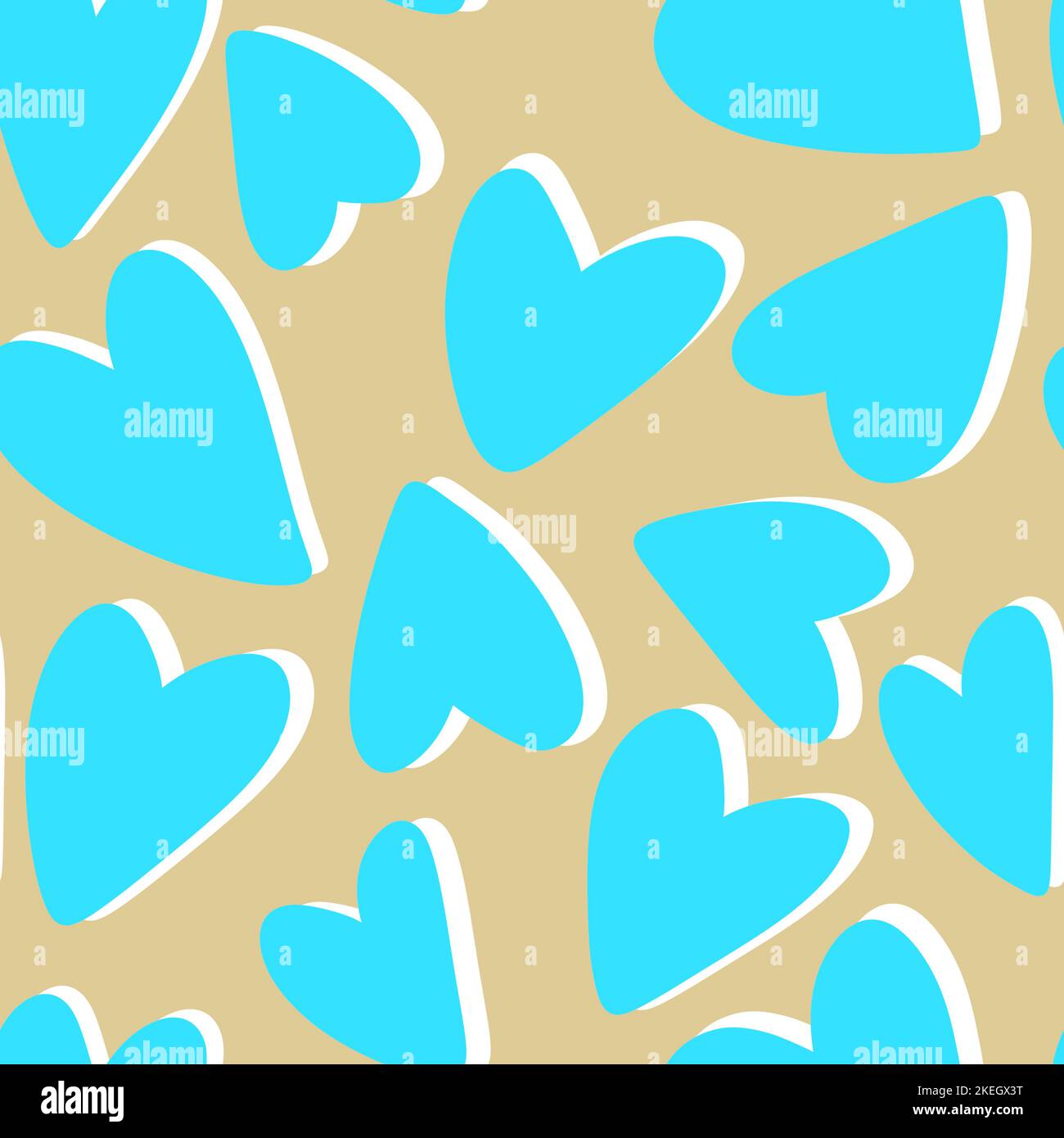 Valentines hearts seamless cartoon pattern for wrapping paper and kids ...