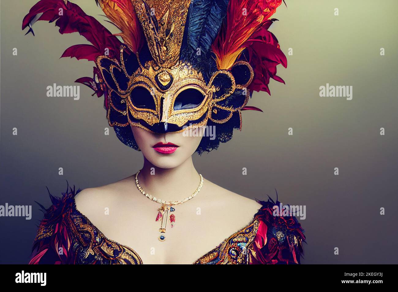 Masquerade royal woman face hi-res stock photography and images - Alamy