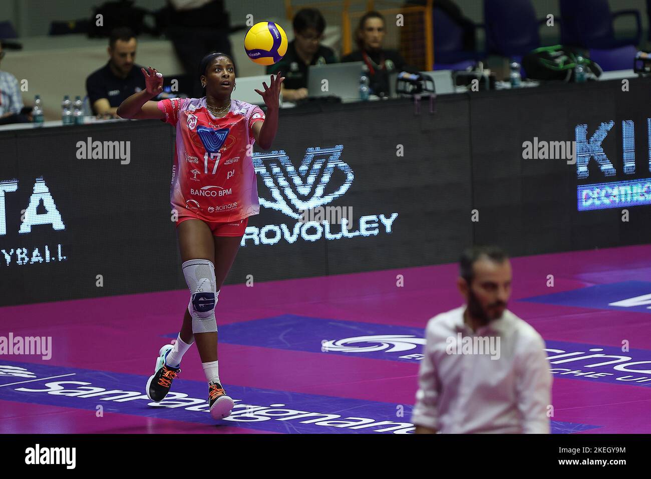 MYRIAM SYLLA (Vero Volley Milano) at service during the Volleyball ...