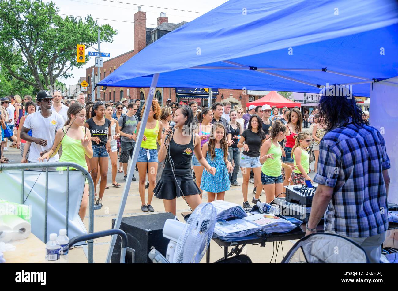 Salsa on St. Clair Avenue West in Toronto, Canada, 2012 Stock Photo - Alamy