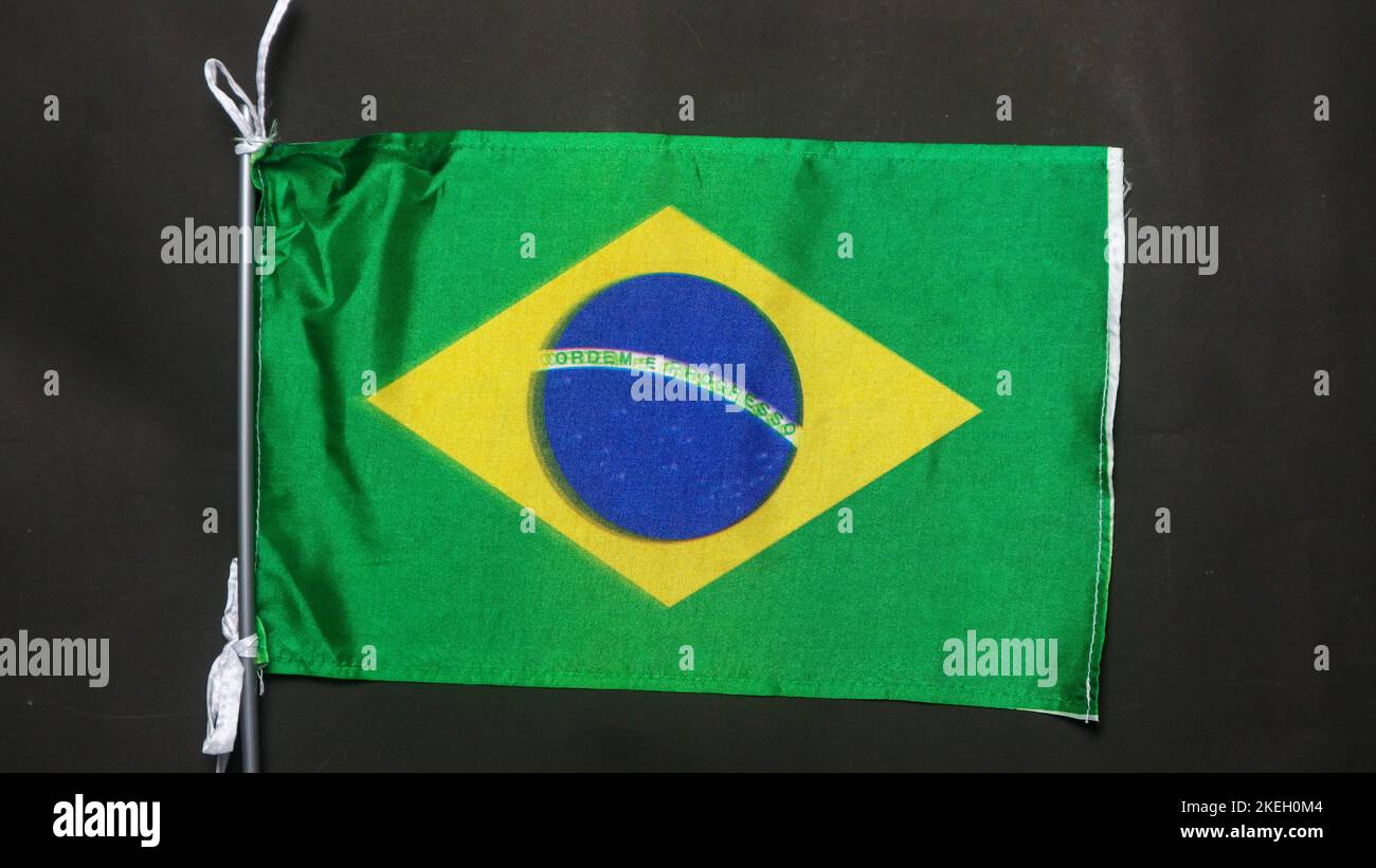 brazil flag texture as background Stock Photo - Alamy