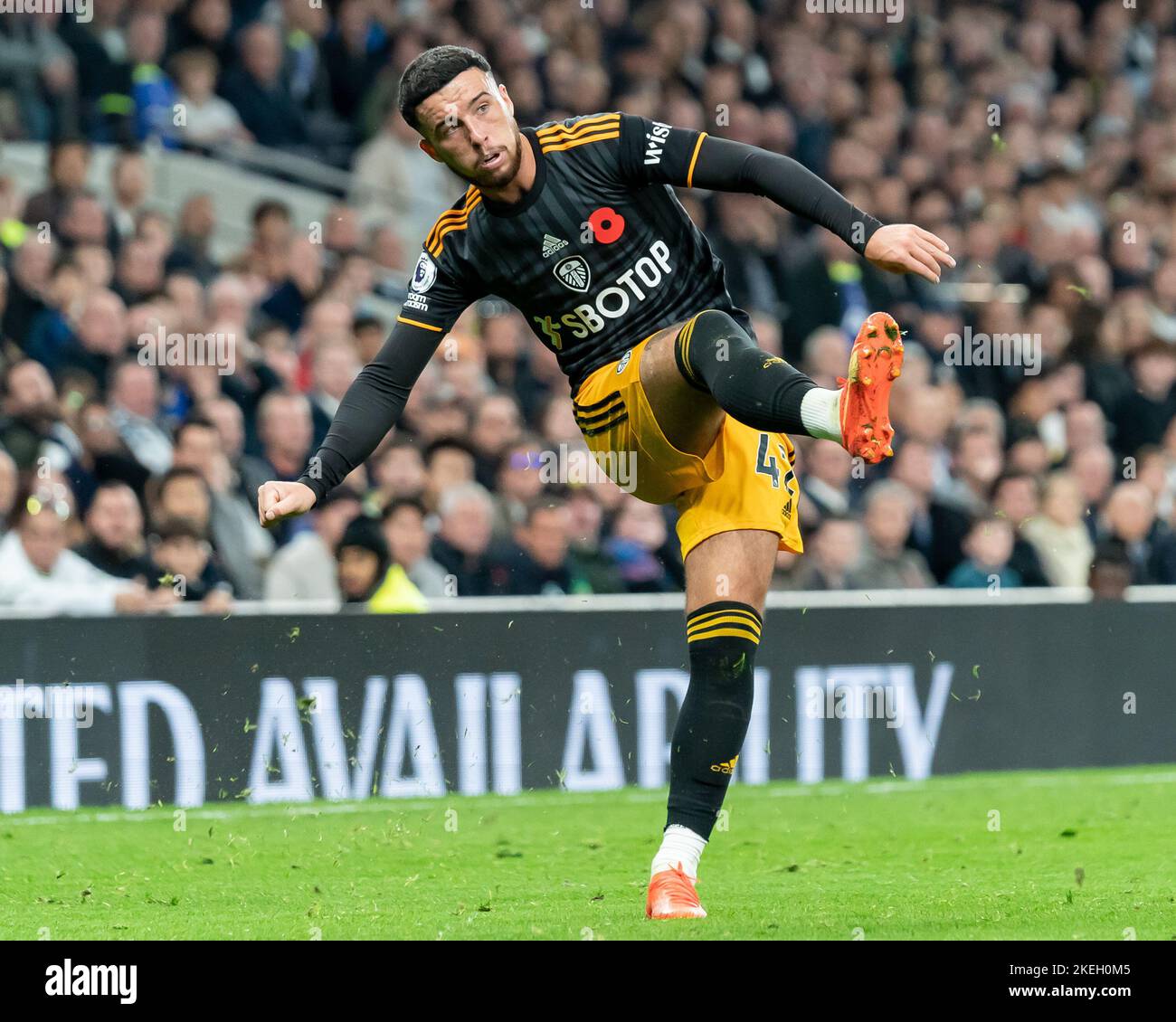 Sam Greenwood #42 of Leeds United during the Premier League match ...