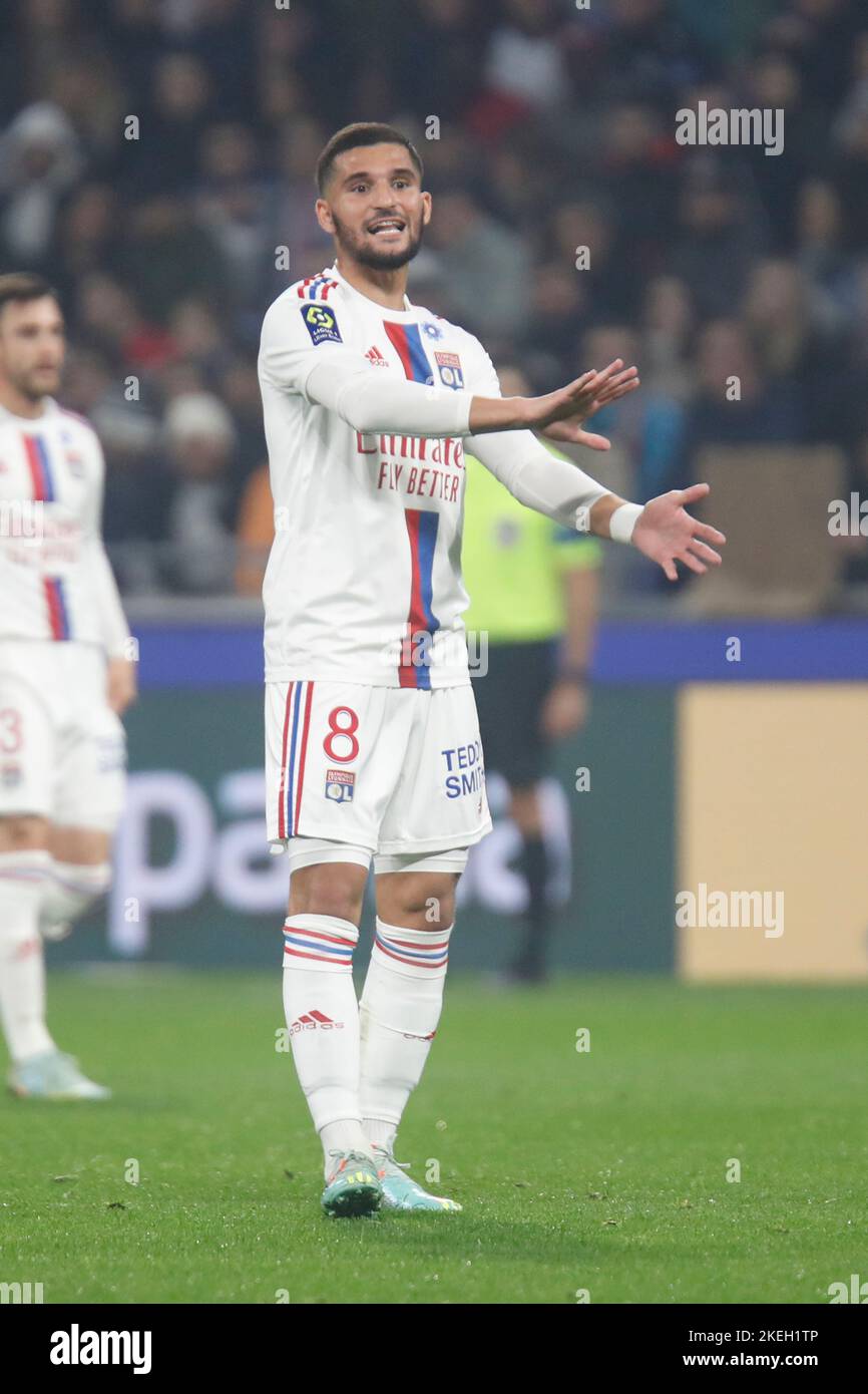 Houssem AOUAR of Lyon during the French championship Ligue 1 football ...