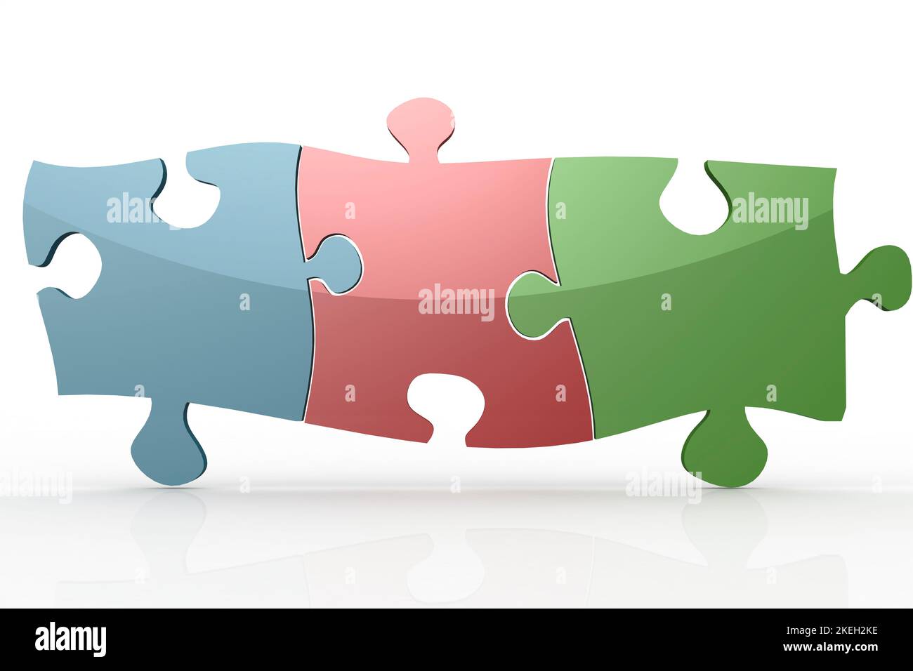Color jigsaw puzzle isolated, 3D rendering Stock Photo - Alamy