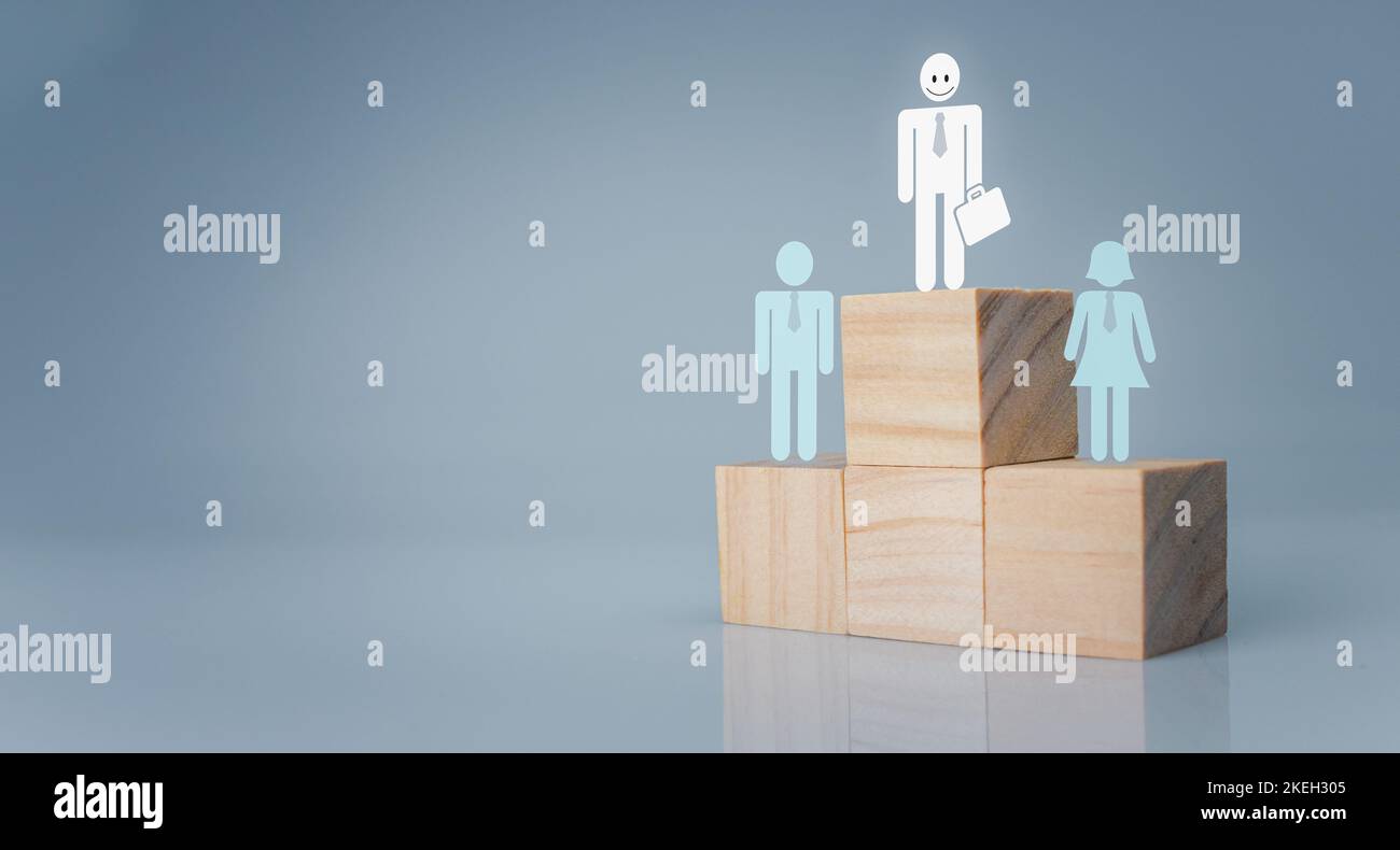 Concept of Business and HR for leadership and team leader. one people ...