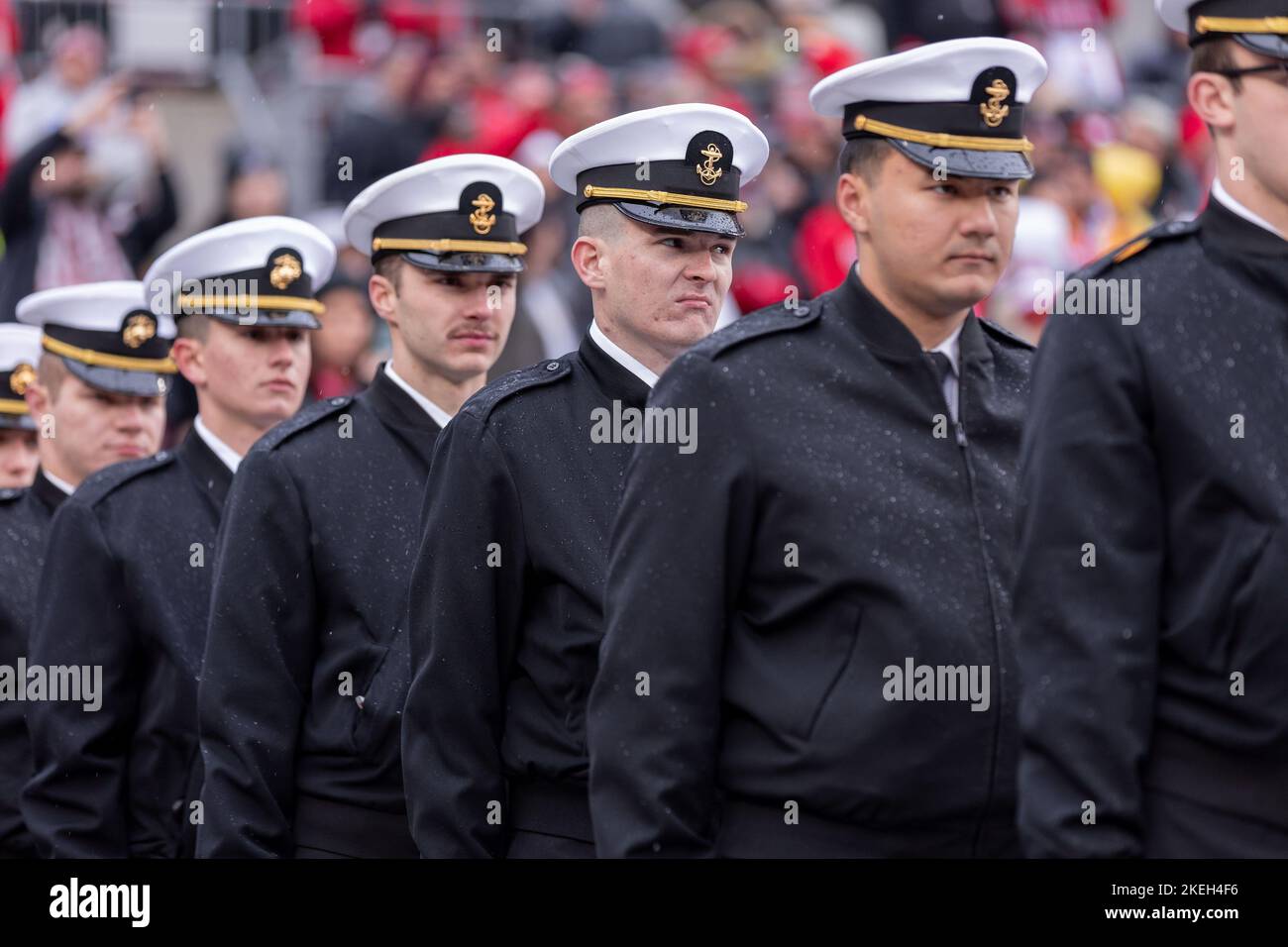 Columbus, Ohio, USA. 12th Nov, 2022. 'Navy service members were on hand to raise the flag on ...
