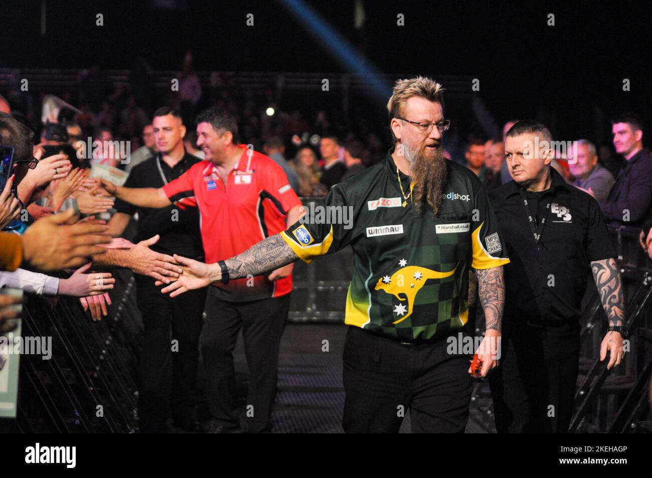 WOLVERHAMPTON, ENGLAND - NOVEMBER 12: Simon Whitlock of Australia ...