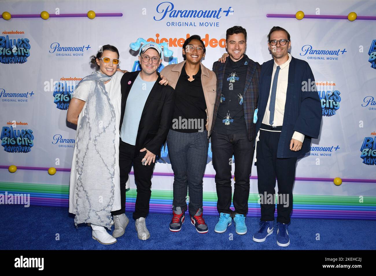 (L-R) Traci Paige Johnson, Steve Burns, Josh Dela Cruz Donovan Patton ...