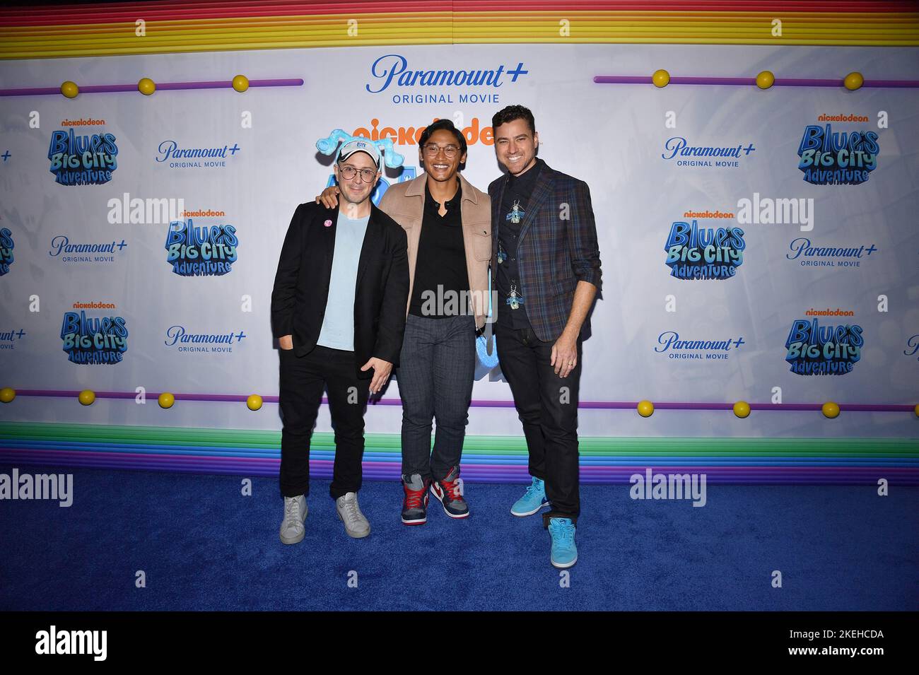 New York, USA. 12th Nov, 2022. (L-R) Steve Burns, Josh Dela Cruz and ...
