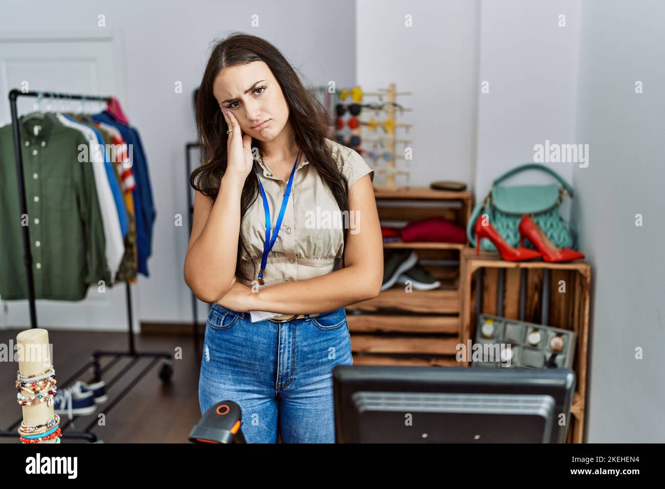 Bored shop assistant hi-res stock photography and images - Alamy
