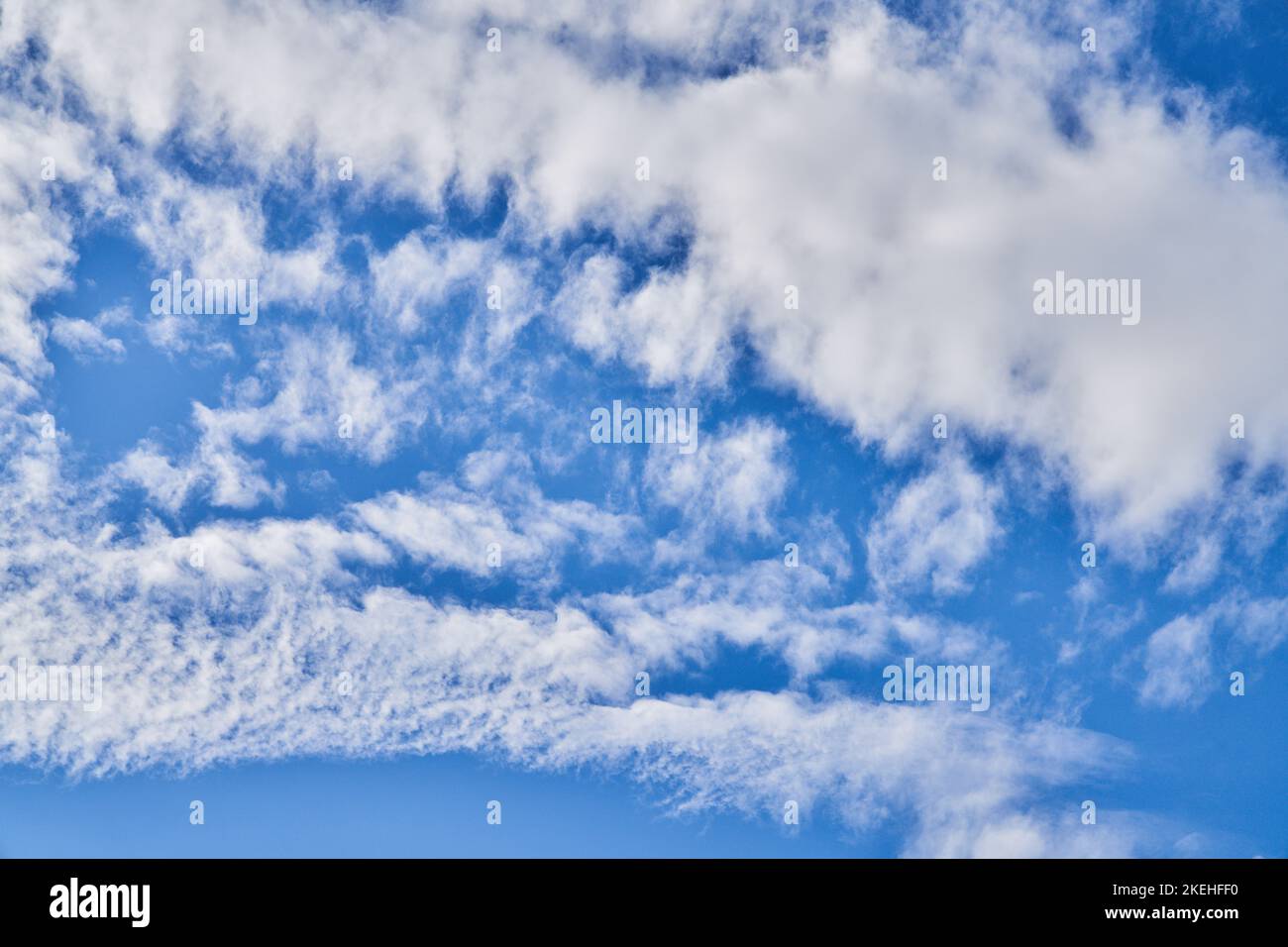 Beatiful blue sky with clouds on a sunny day Stock Photo - Alamy