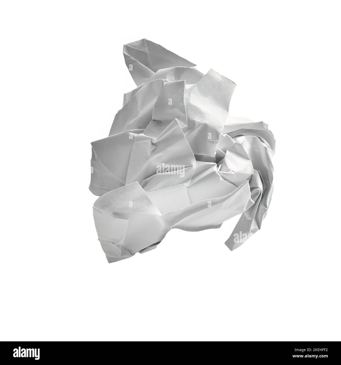 One white crumpled paper ball over isolated background Stock Photo - Alamy