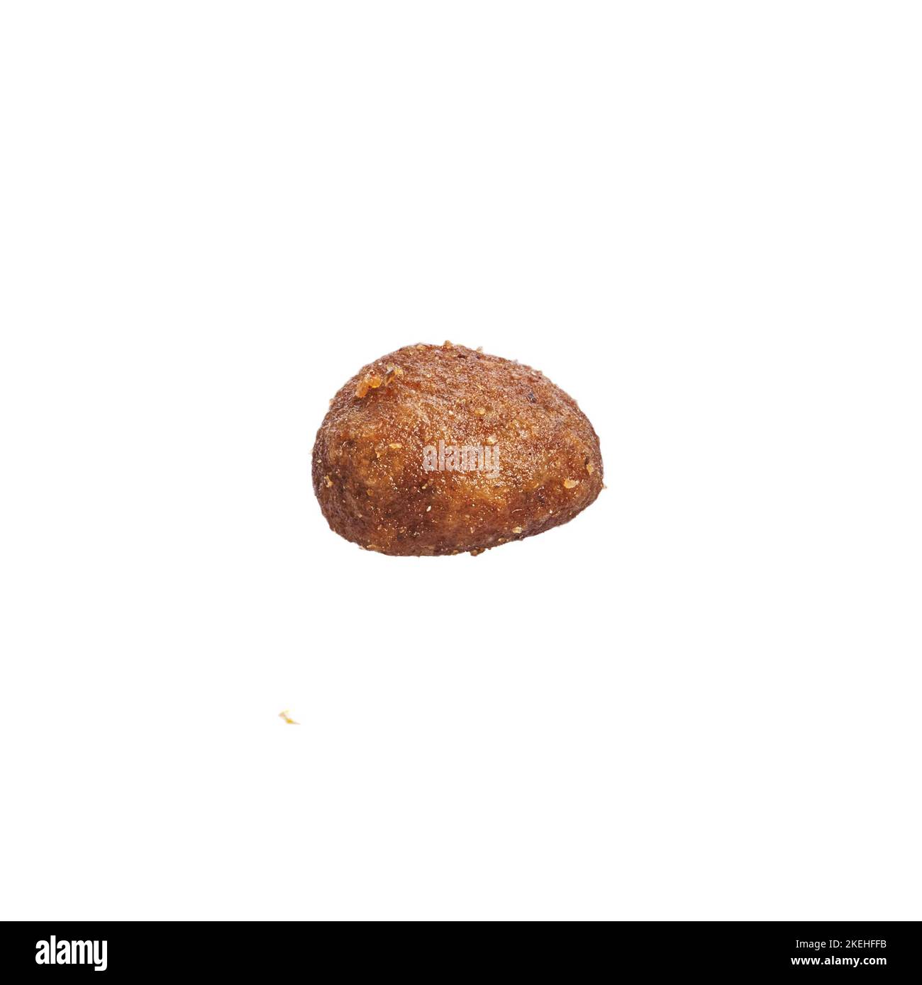 Delicious single dog food ball over isolated white background Stock ...