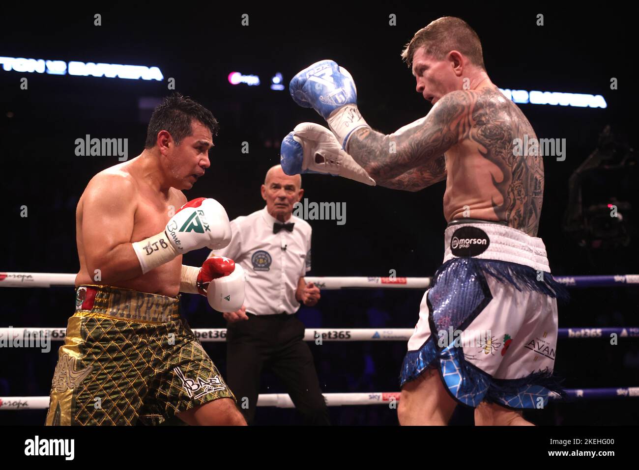 Ricky Hatton (right) in action against Marco Antonio Barrera in the ...