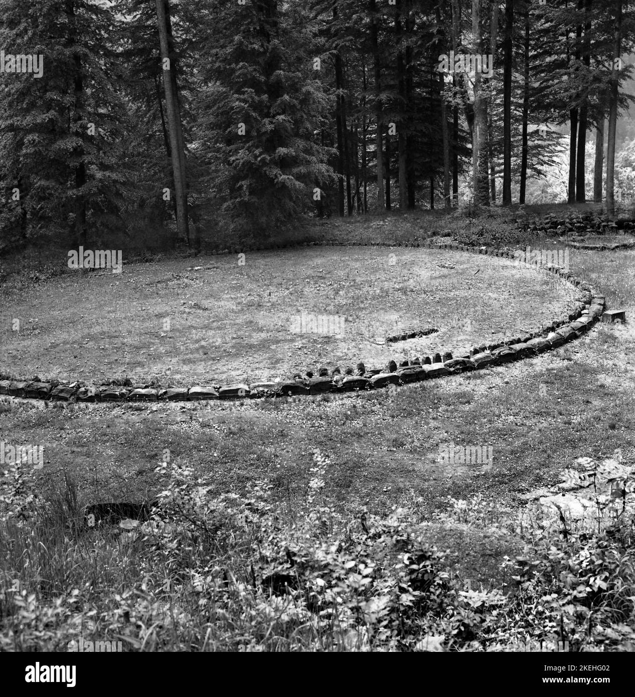Hunedoara County, Romania, 1975. The ruins of the great circular ...